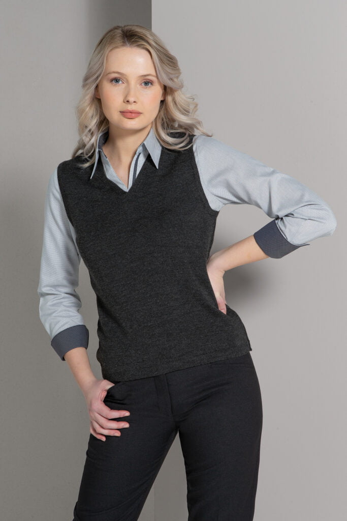 Australian Made V-Neck Pull Over Vest - LSJ Collection